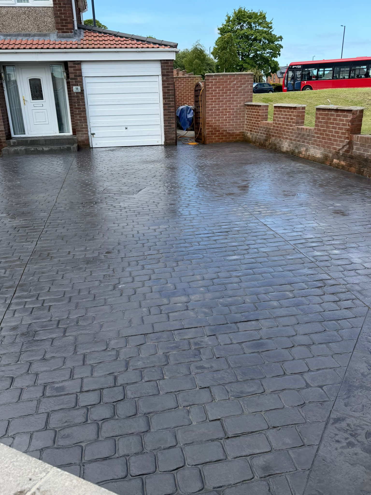Patterned Concrete Driveway Installation in South Shields | The Paving ...